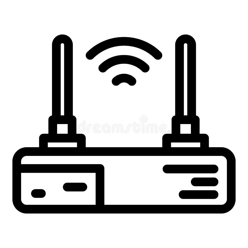 Internet Router Icon, Outline Style Stock Vector - Illustration of ...