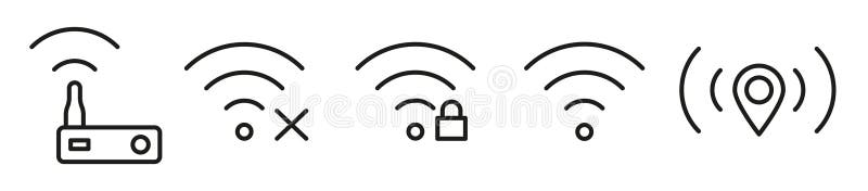 Internet Router Icon Set. Symbols in Trendy Flat Style Isolated on ...
