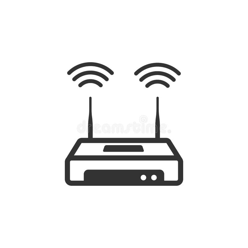 BW icon - Router internet stock vector. Illustration of communication ...