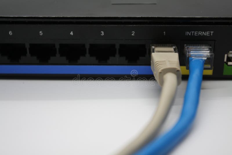 Lan Cable with RG45 Connector Stock Illustration - Illustration of ...