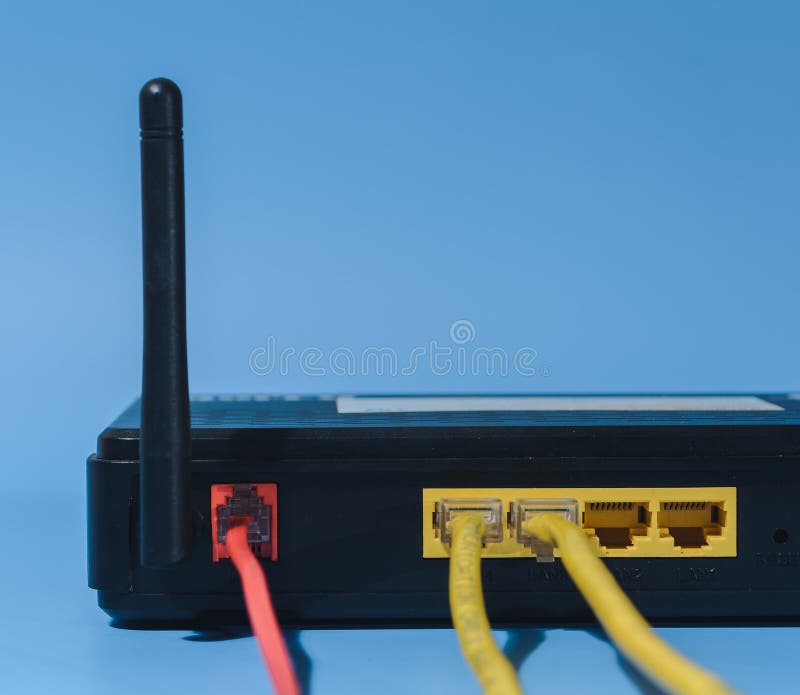 Internet Router with Wireless Terminal. Stock Image - Image of ...