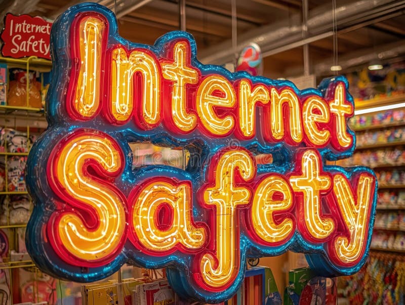 Internet Safety 3d text stock photo. Image of vintage - 379282256