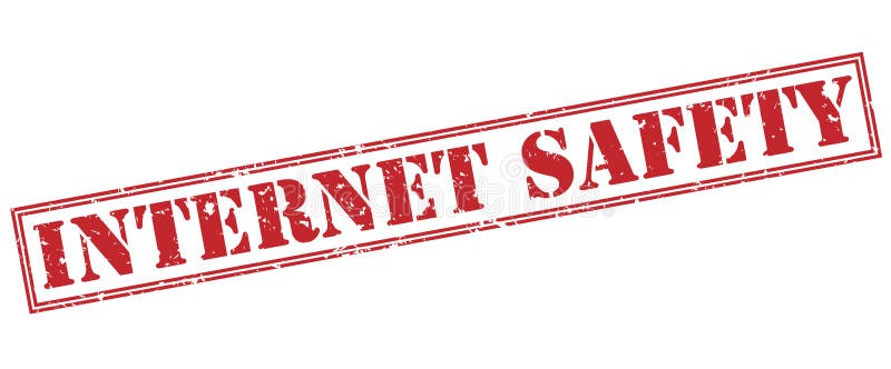 Internet safety red stamp stock illustration. Illustration of white ...