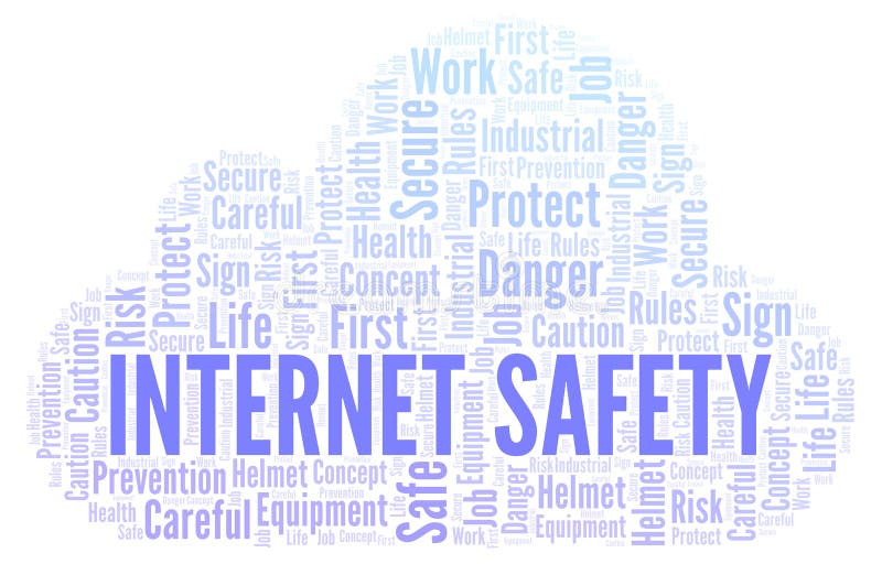 Internet Safety Word Cloud. Stock Illustration - Illustration of font ...