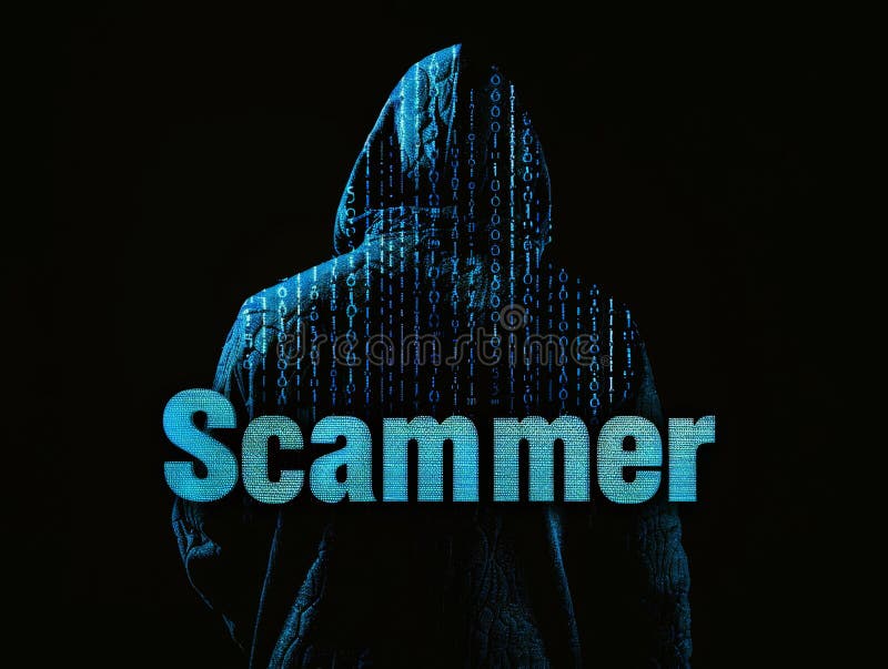 Internet Scammer or Thief. Hacker Attack, Virus Infected Software Stock ...