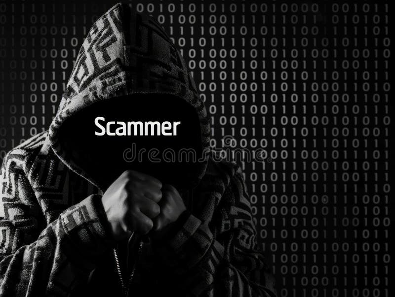 Internet Scammer or Thief. Hacker Attack, Virus Infected Software Stock ...