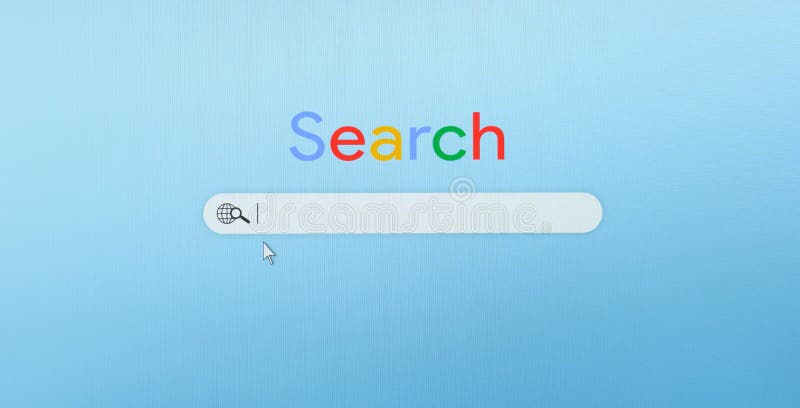 Internet Search Bar in Browser on Computer Monitor Screen with LCD ...