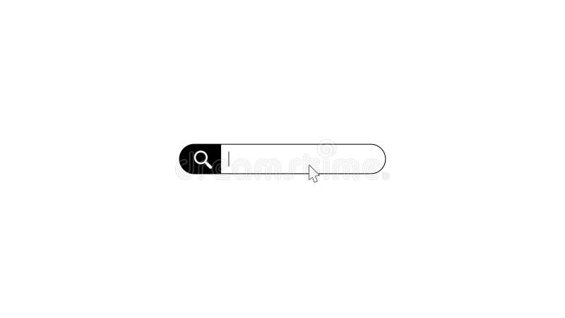 Internet Search Bar Form Button with Magnifier Icon. Animation of ...