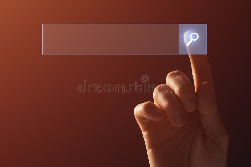 Internet Search Concept, Finger Clicking Virtual Screen Stock Image ... Internet Search Concept, Finger Clicking Virtual Screen Stock Image ...