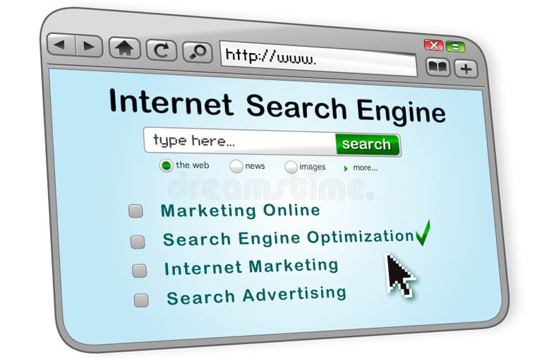 Internet Search Engine stock illustration. Illustration of icon - 8216253