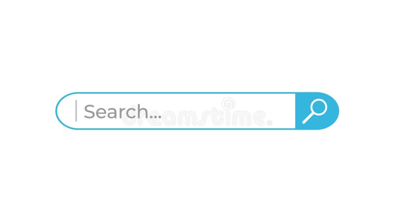 Flat Search Bar Animation Video. Internet Searching Engine Line, Entry ...