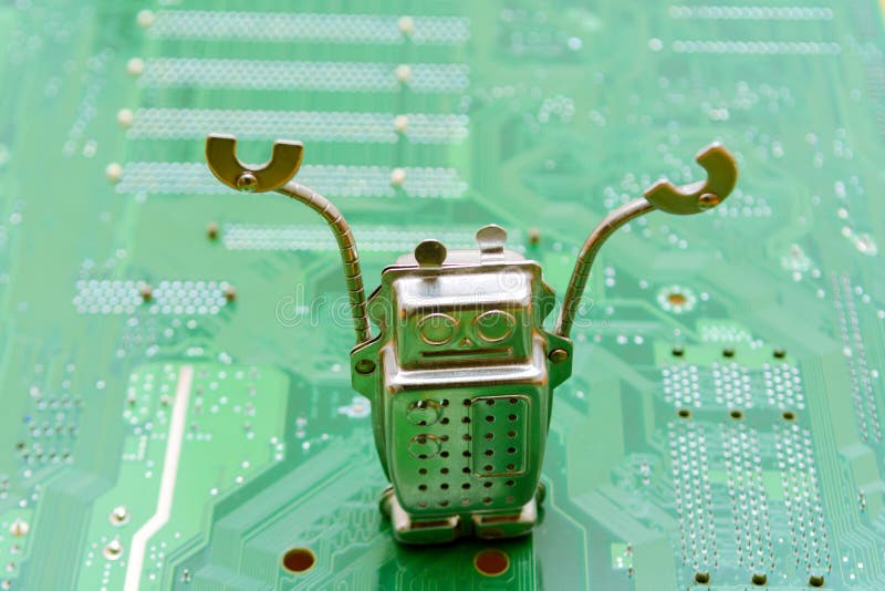 Internet Search Robot is Searching Websites Using AI Metaphor Stock ...