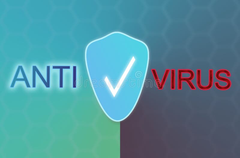 Internet Security. Background with a Digital Shield. Antivirus ...