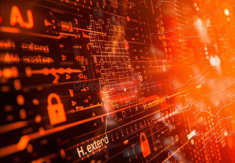 Internet Security Background, System Hacked. Stock Image - Image of ...