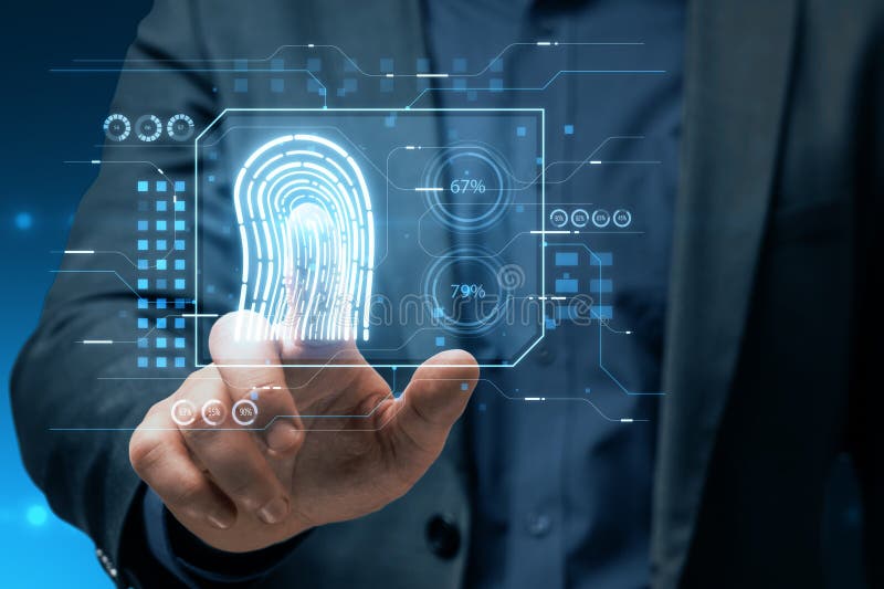 Biometric and Safety Concept with Personal Data of Young Woman and ...