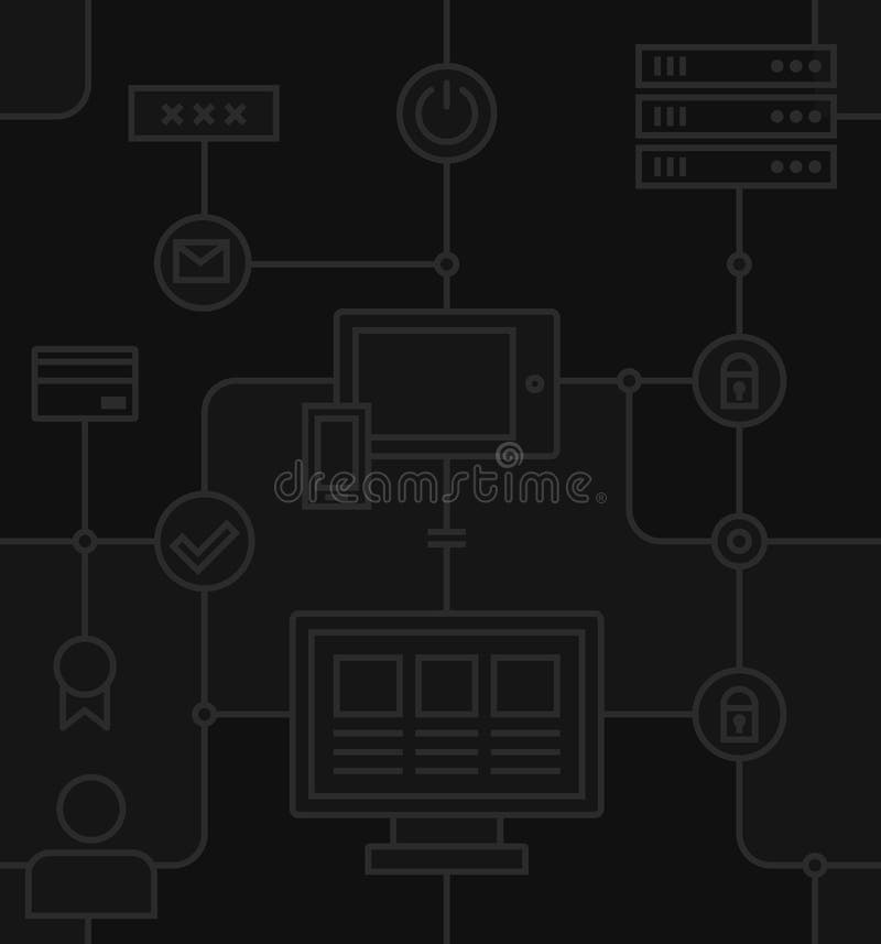 Internet Security Black Pattern Stock Vector - Illustration of pattern ...