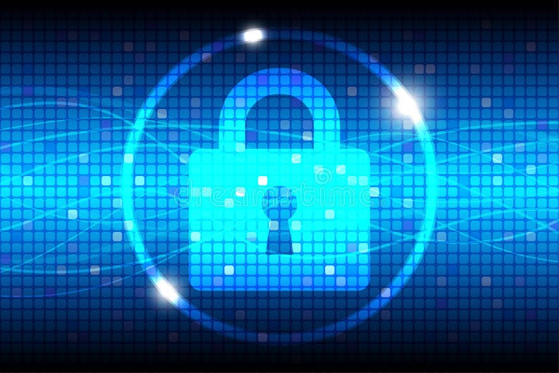 Internet Security Blue Abstract Background Stock Vector - Illustration ...