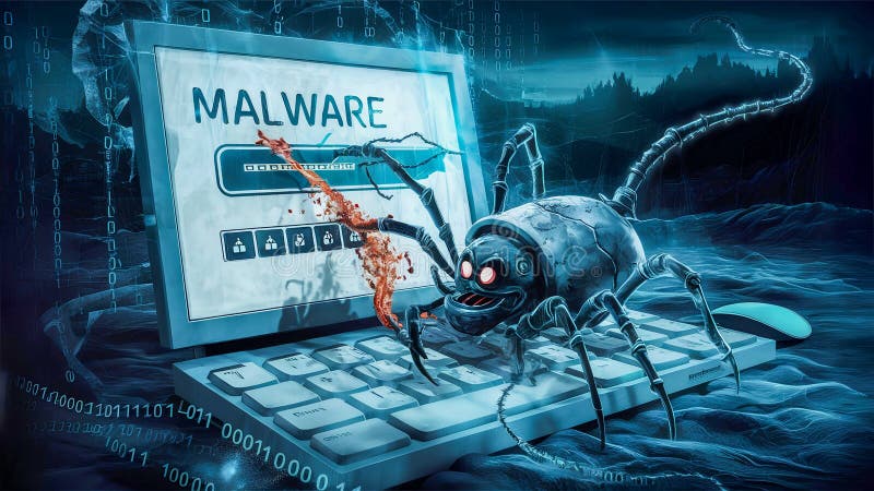 Internet Security Breach Malware Attack Stock Illustration ...