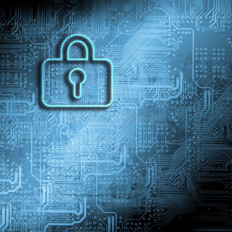 Internet Security Business Background Concept in Blue Color Stock ...