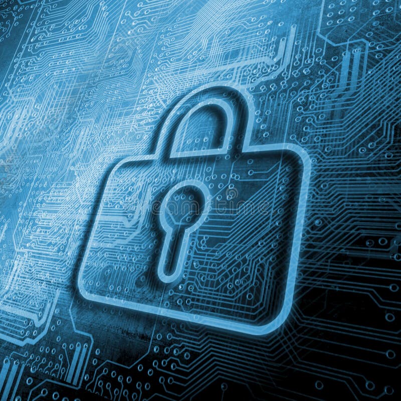 Internet Security Business Background Concept in Blue Color Stock Image ...