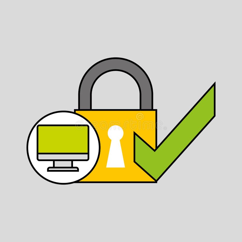 Internet Security Check Computer Protection Stock Vector - Illustration ...
