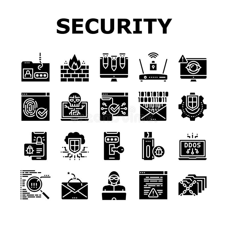 Security Pictograms Stock Illustrations – 4,432 Security Pictograms ...