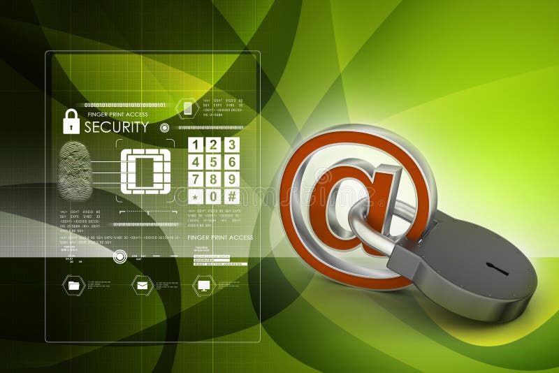 Internet security concept stock illustration. Illustration of close ...