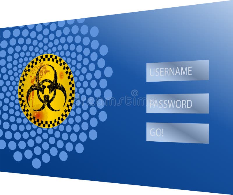 Internet Security Concept, Computer Virus, Hacking Warning Alarm Sign ...