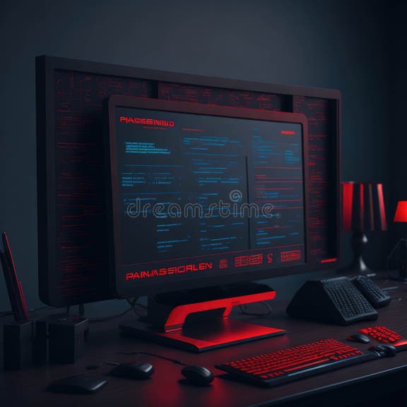 Internet Security Concept, Technology Vulnerable Passwords, Hacking ...