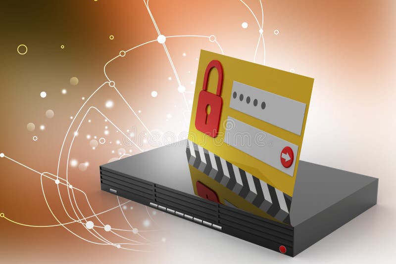 Internet Security Concept. WiFi Router With Security Icon Stock ...