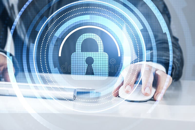 Internet Security Concept with Woman Typing Password on Keyboard Stock ...