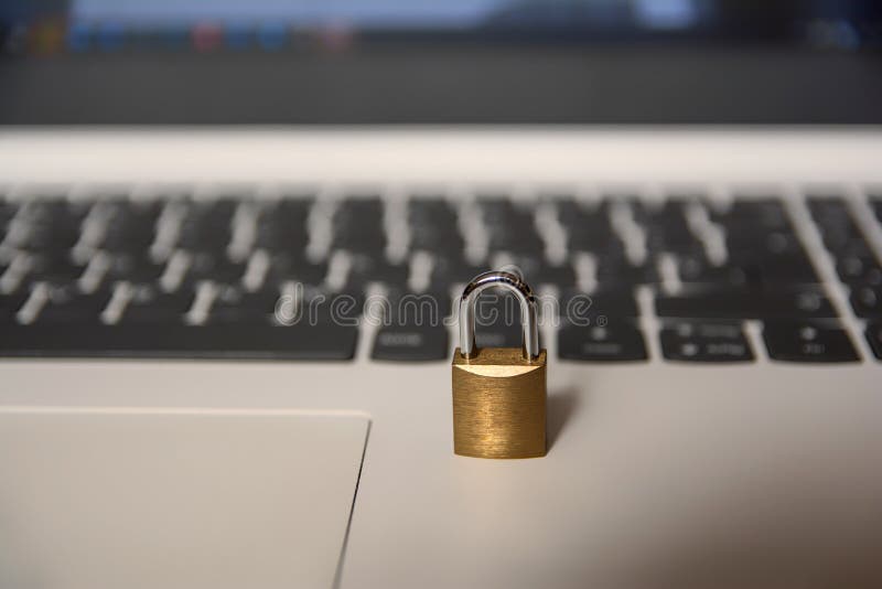 Internet Security and Data Protection Stock Photo - Image of desktop ...