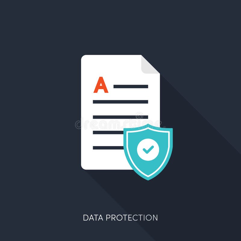 Internet Security and Data Protection Concept Flat Design Stock ...