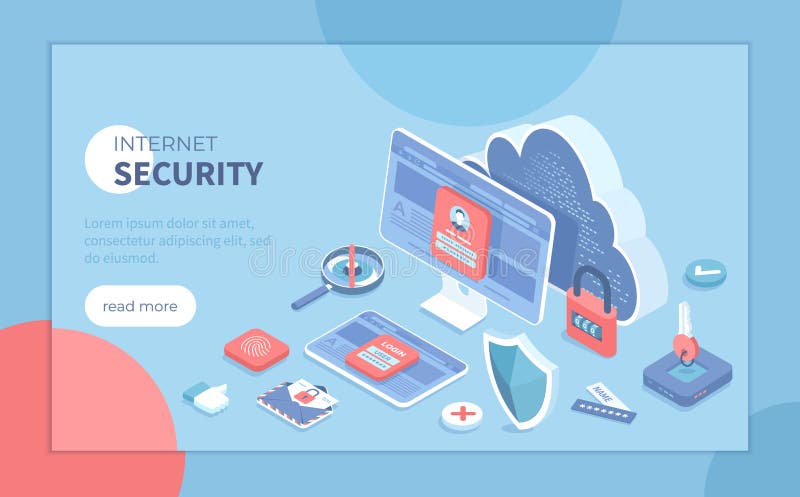 Internet Security. Data Protection Concept. Safety and Confidential Data Protection. Safe ...