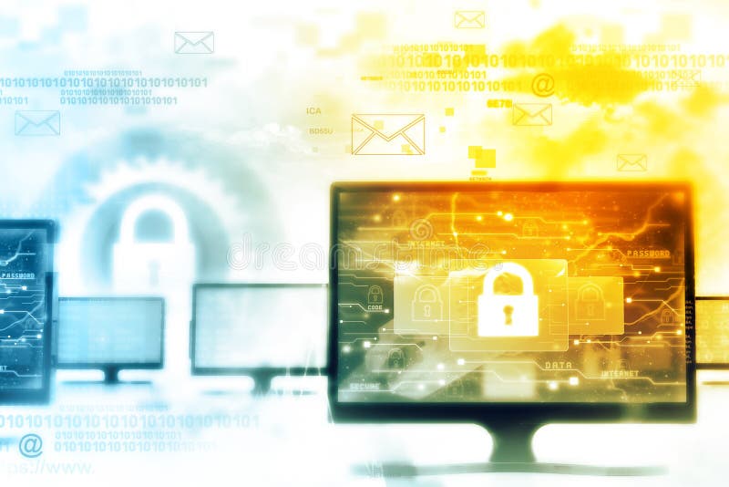 Internet security stock illustration. Illustration of crime - 127961599