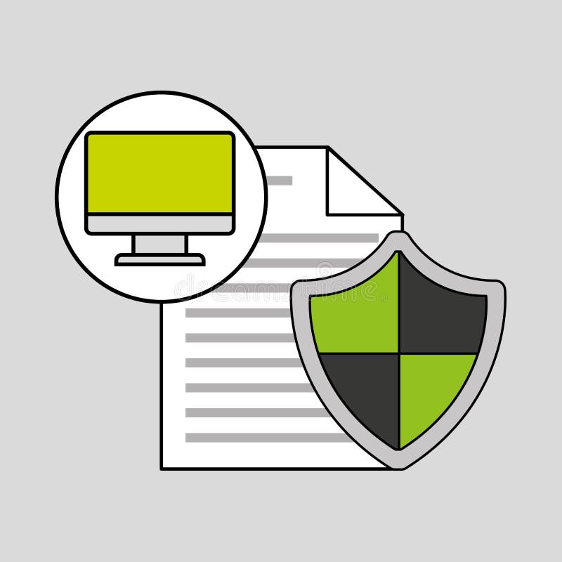 Internet Security Document Computer Protection Stock Vector ...