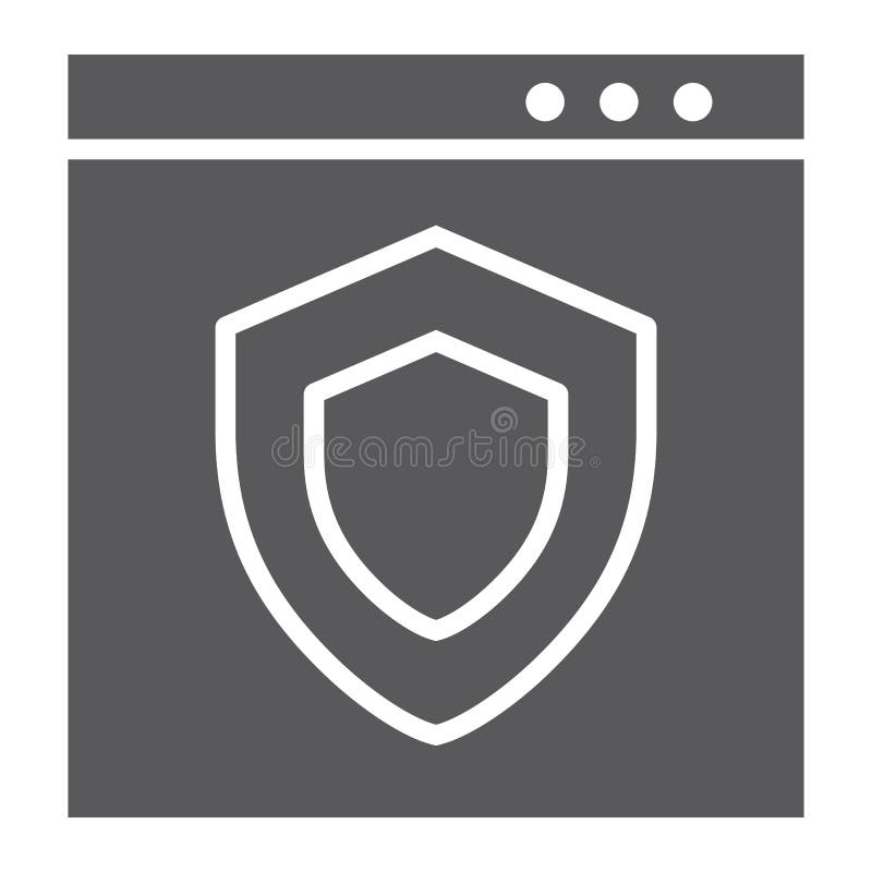 Security Glyph Icon Set, Protection Symbols Collection, Vector Sketches ...