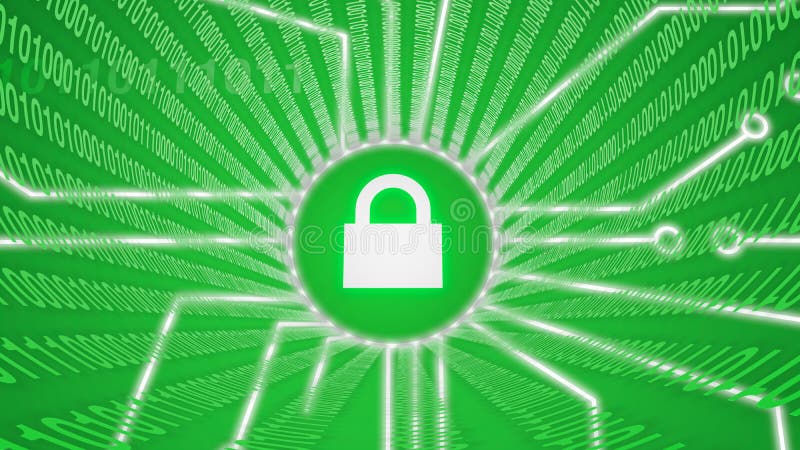Internet Security Green Lock Stock Illustration - Illustration of phone ...