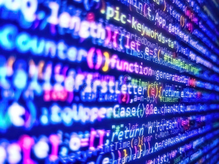 Internet Security Hacker Prevention. Photo of Computer Digital ...