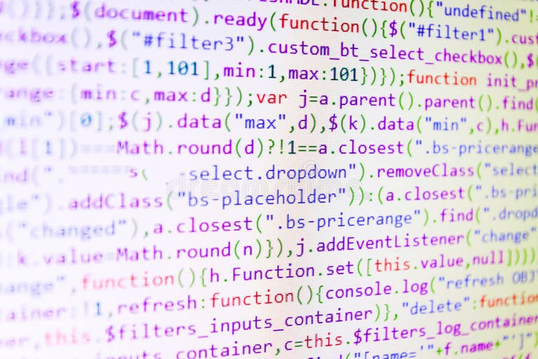 Internet Security Hacker Prevention. Screen of Web Developing ...