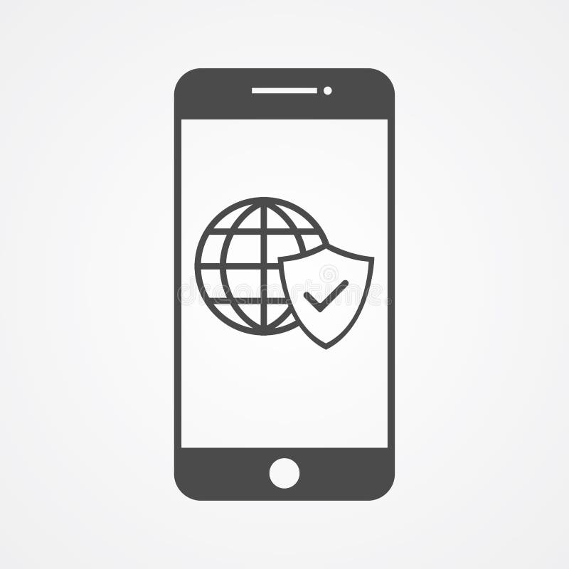 Internet Security Vector Icon Sign Symbol Stock Vector - Illustration ...