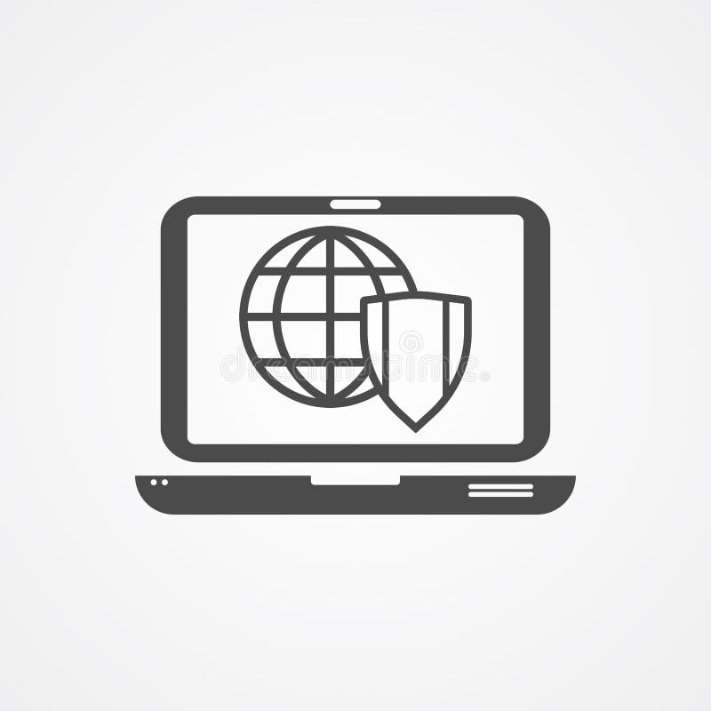 Internet Security Vector Icon Sign Symbol Stock Vector - Illustration ...