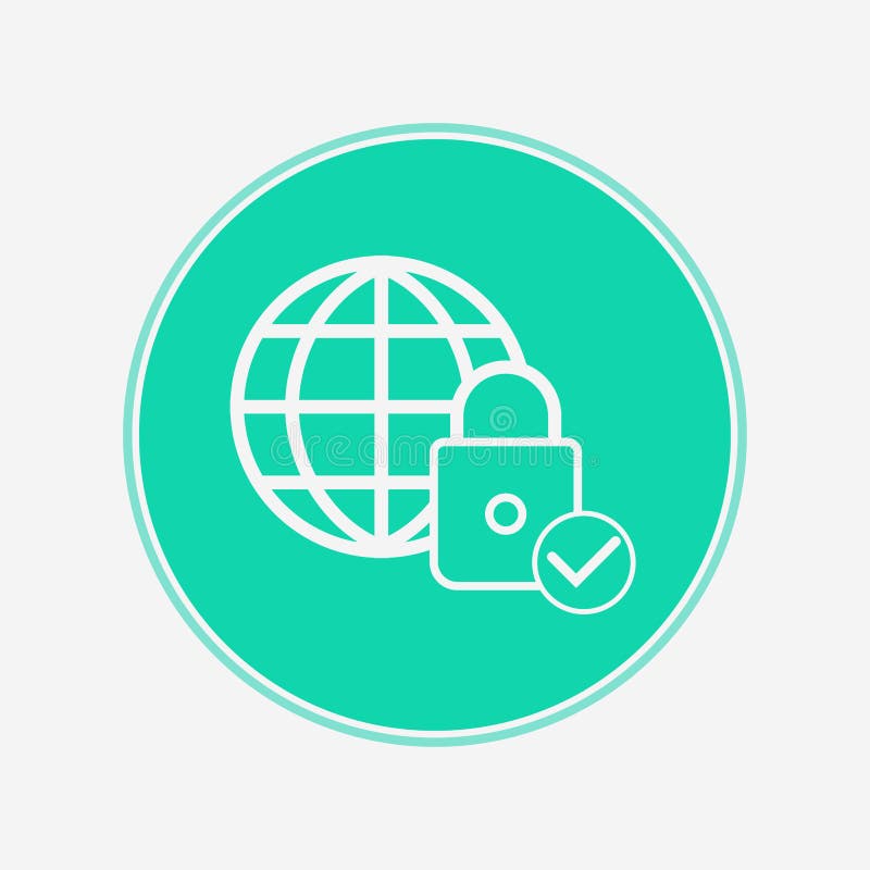 Internet Security Vector Icon Sign Symbol Stock Vector - Illustration ...