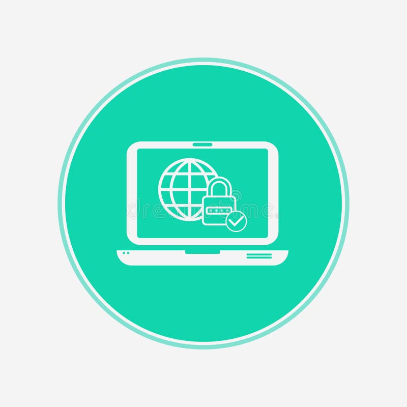 Internet Security Vector Icon Sign Symbol Stock Vector - Illustration ...