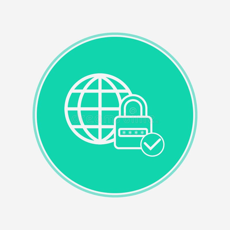 Internet Security Vector Icon Sign Symbol Stock Vector - Illustration ...