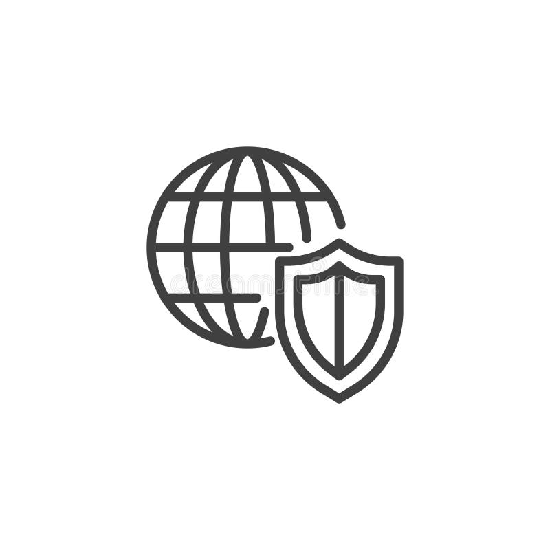 Internet Security Icon Outline Stock Illustrations 82 764 Internet