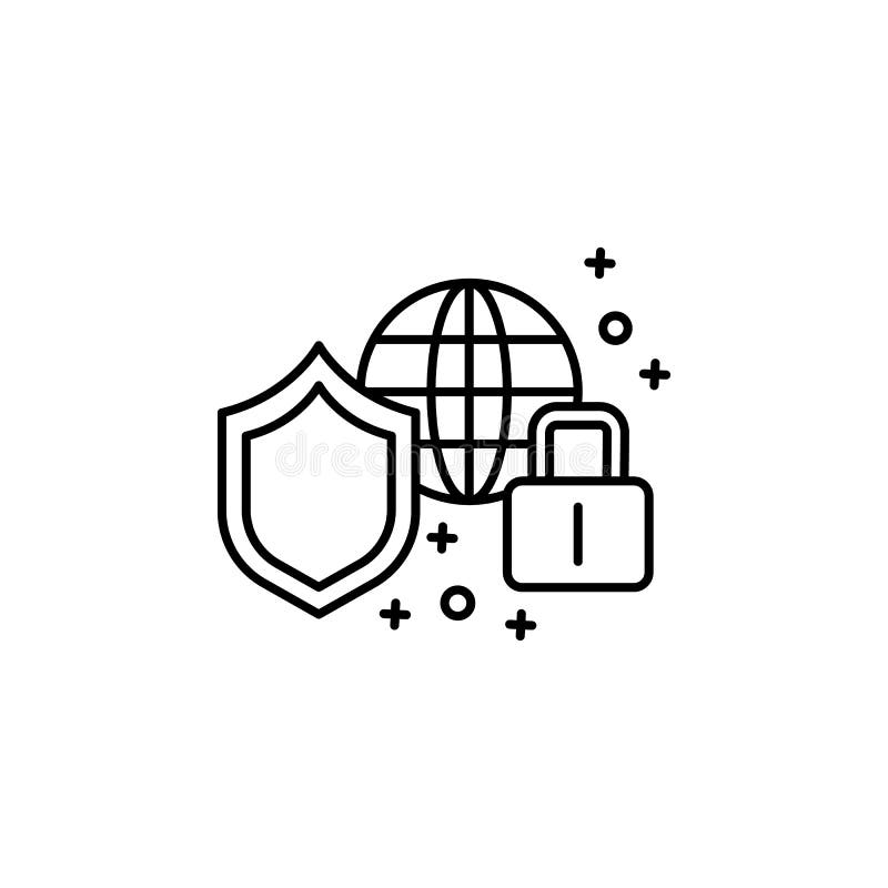 Internet Security Lock Defense Icon. Element of Cyber Security Icon ...