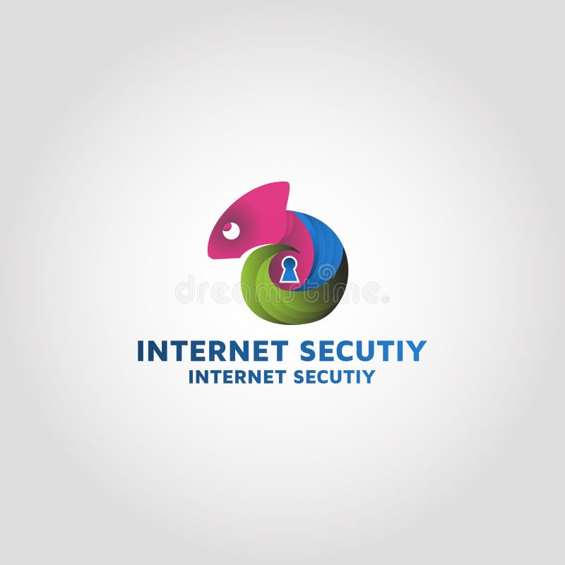 Internet Security Logo Design Template Idea Stock Vector - Illustration ...
