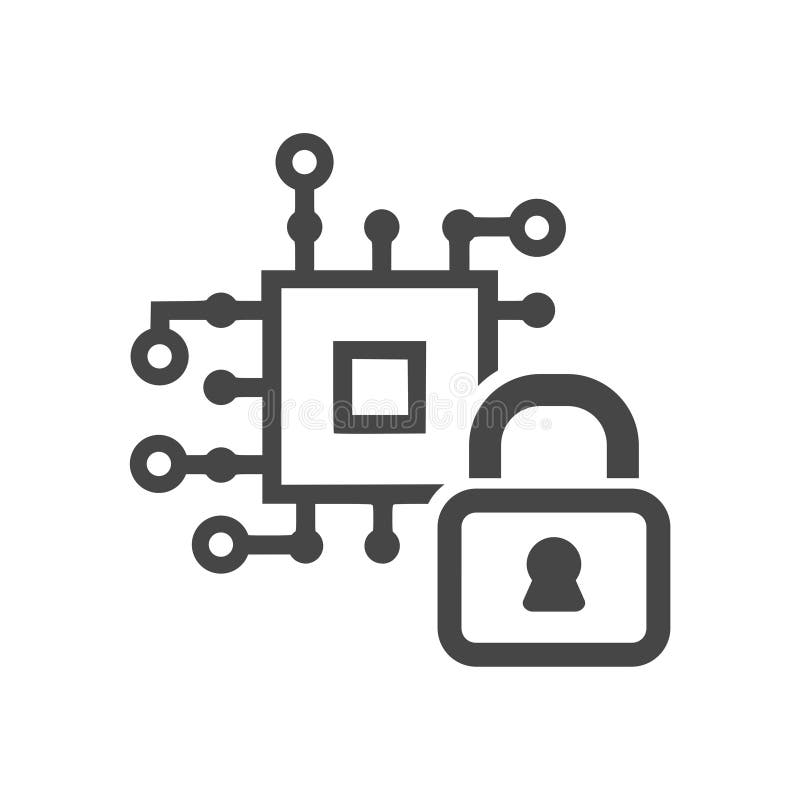 Internet Security Online, Technology Security Icon Stock Vector ...