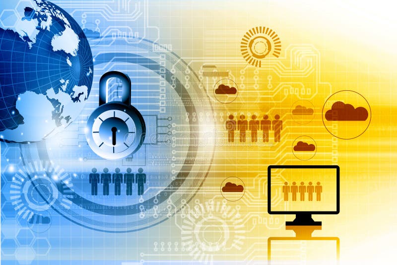 Internet Security concept stock illustration. Illustration of backdrop ...